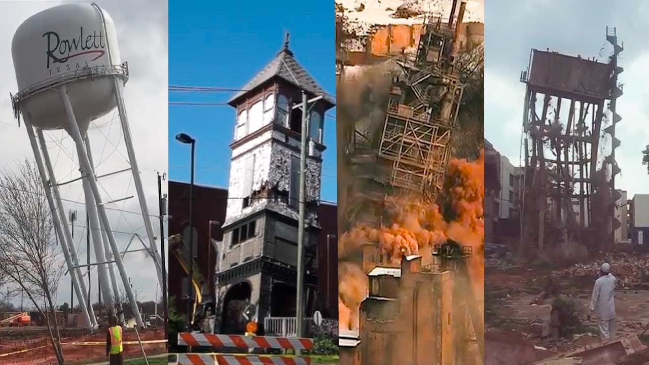 WATER TOWER & DEMOLITION SLOW MOTION COMPILATION - YouTube