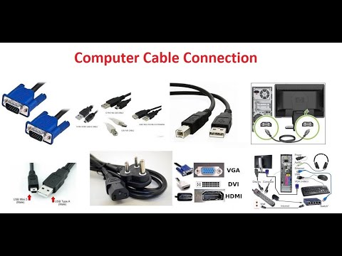 Computer Cable Connection | how to connect different devices in ...