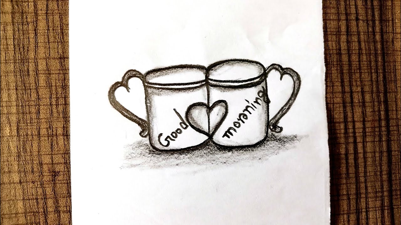 Good morning drawing easy - pencil sketch / pencil sketch drawing step ...