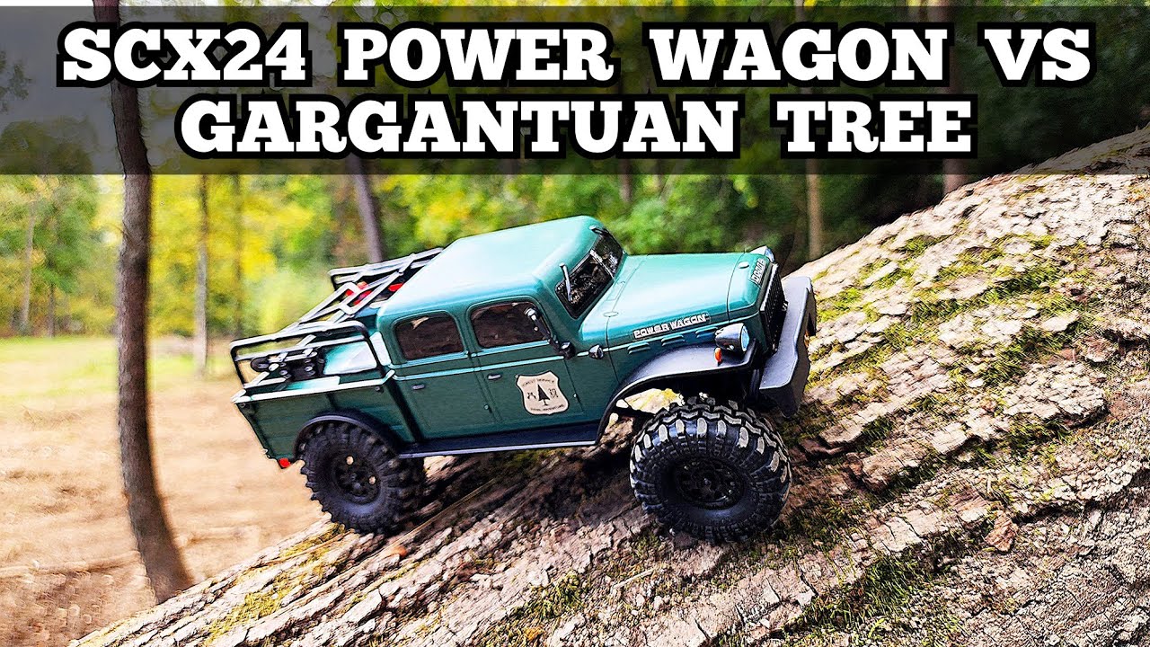 Axial Scx24 1940s Dodge Power Wagon Massive Tree at River Cliff Trails ...