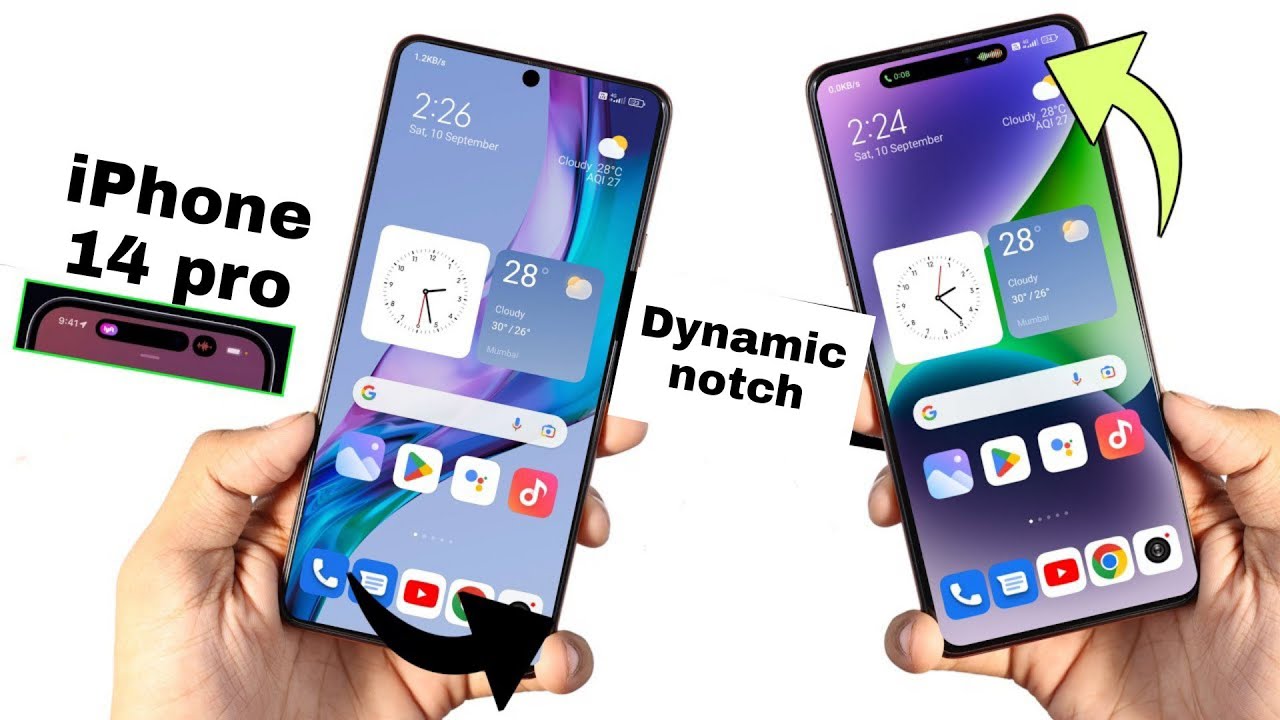 Dynamic Notch in Android | iPhone 14 Pro | Techy spider - YouTube