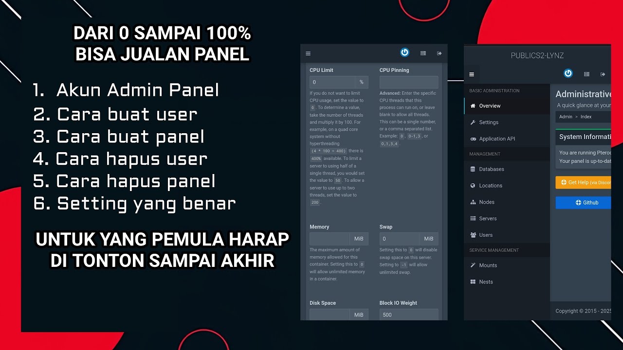 CARA CREATE PANEL DI ADMIN PANEL FULL ⚡ - YouTube