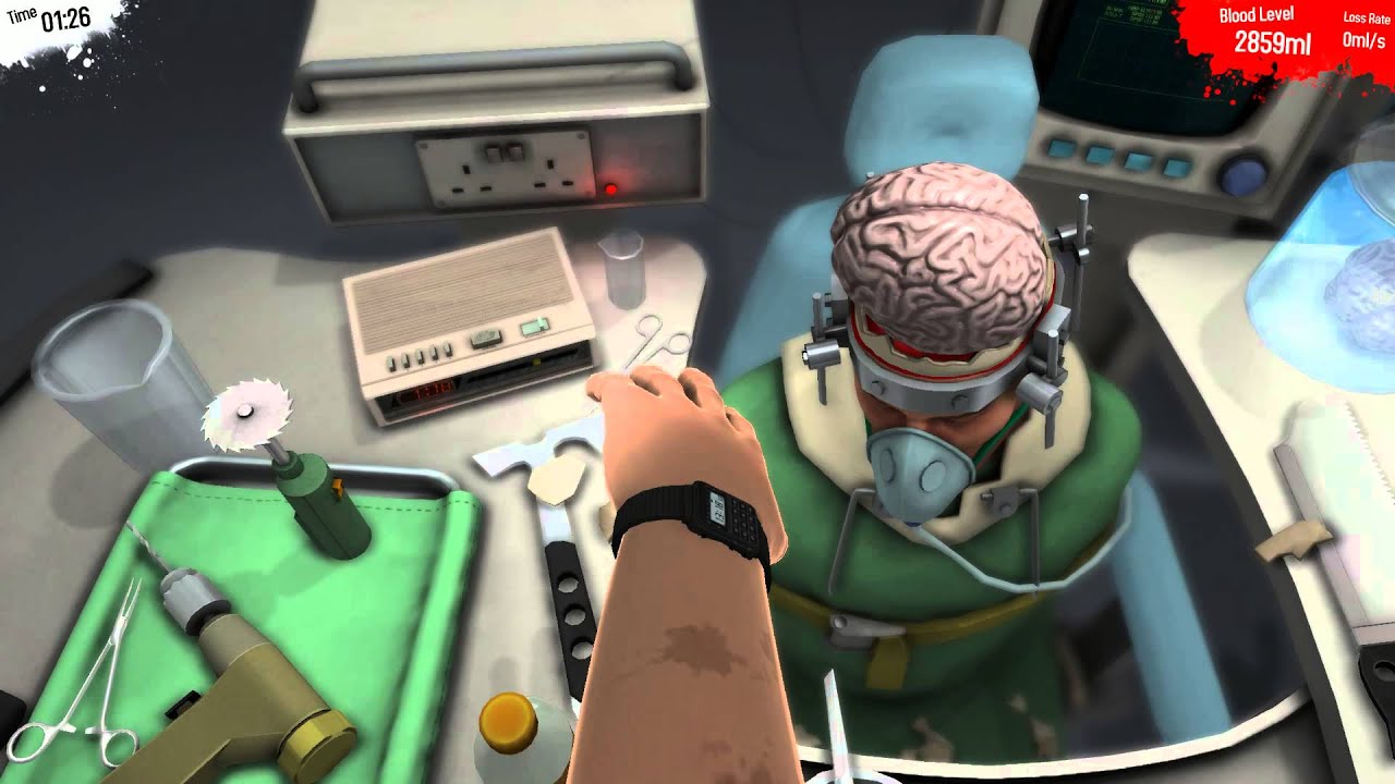 Surgeon Simulator 2013 - Brain Transplant - YouTube