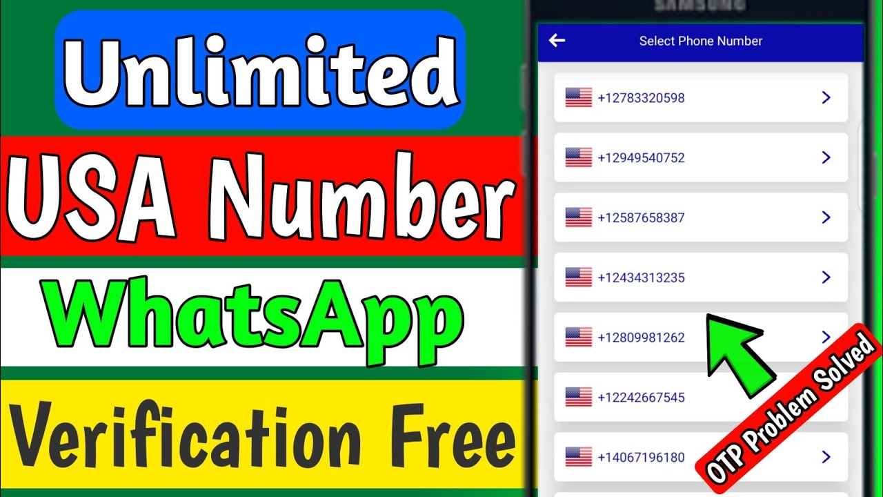 How To Get Free USA Number For Whatsapp Verification | free usa number ...