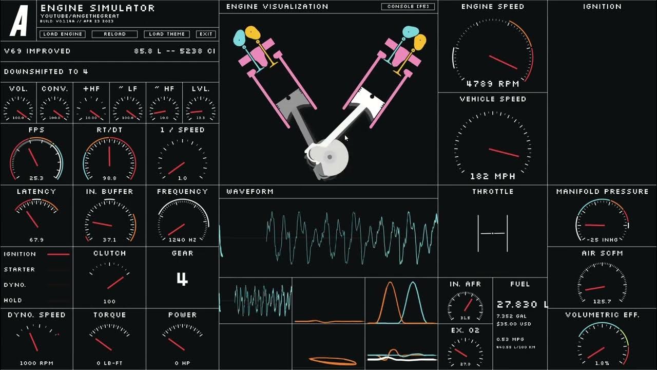 big engine? v69 - engine simulator - YouTube