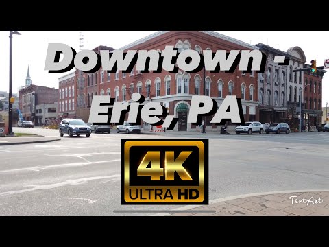【4K】Downtown Erie Pennsylvania - Day Walk - 60fps