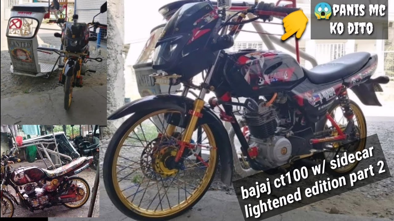 Bajajct100 modified w/sidecar trike (lightened) edition part 2 - YouTube
