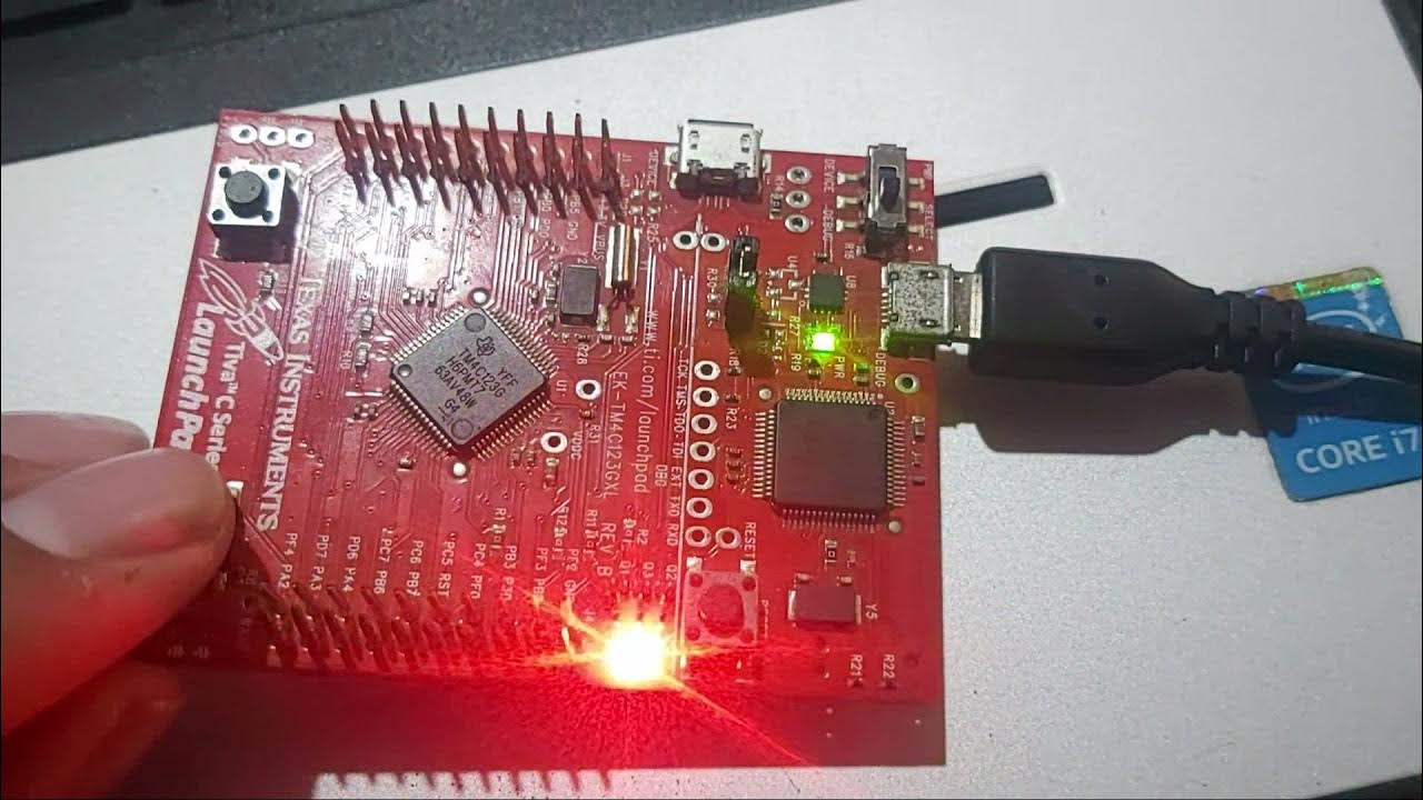 Tiva C Projects: control blinking RGB LED by switch - YouTube