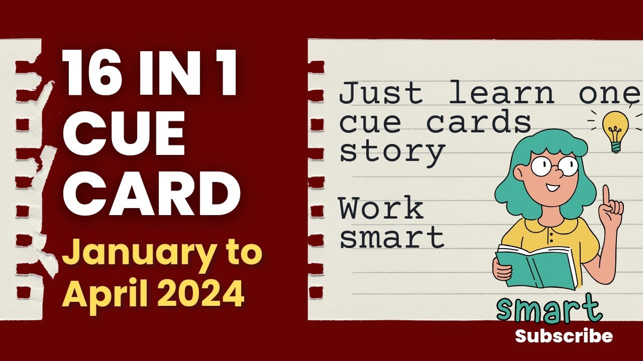 Jumbo cue card January to April 2024 Jumbo cue card 2024 16 in 1 cue ...
