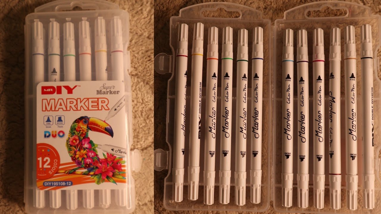 MR. DIY MARKER DUO MARKER PEN 12 COLORS 🖍 - YouTube