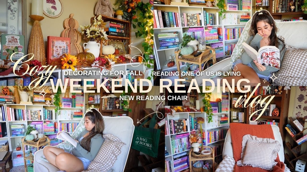 *cozy* weekend reading vlog 🍂📖 reading One of us is lying, Fall ...