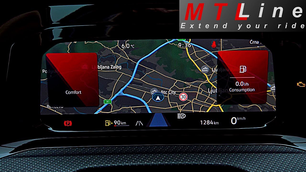 VW Golf 8, MY2020 – activation of map display on digital cockpit from ...