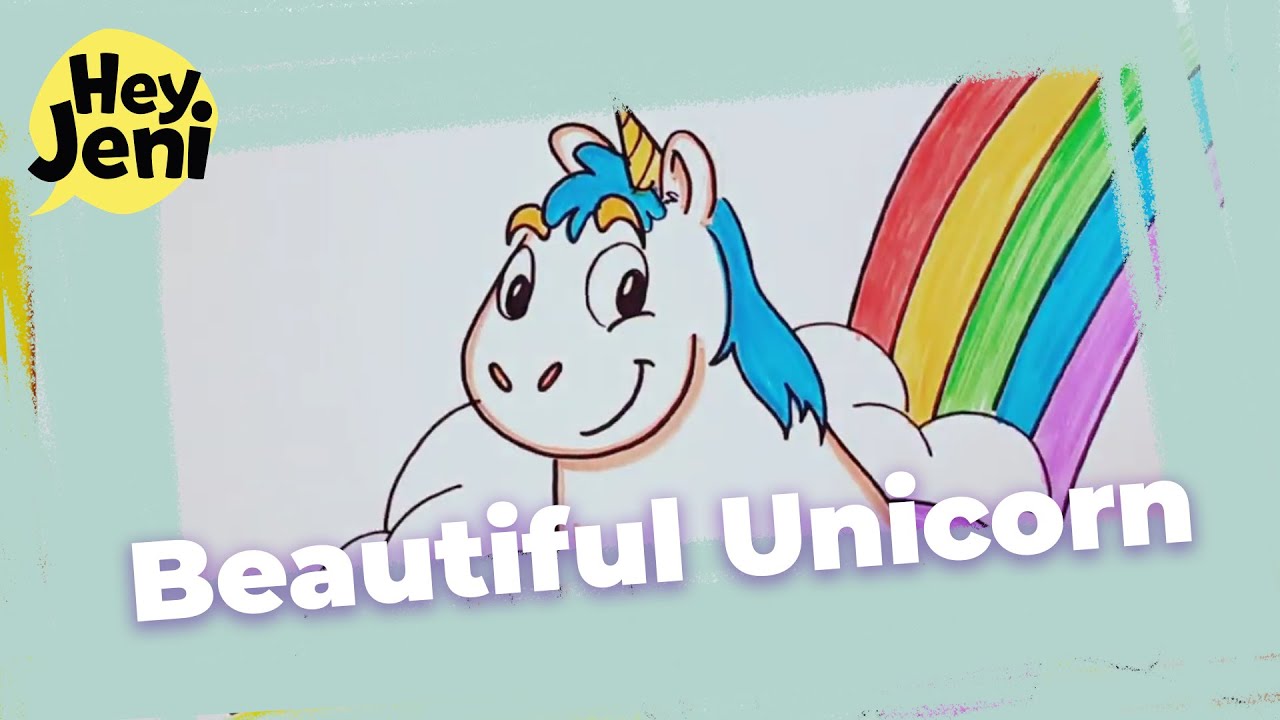 How to draw and paint a beautiful unicorn - YouTube
