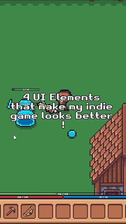 4 UI Elements that make my indie game looks better ! #rpg #gamedev #terraria #pixelart #unity ...