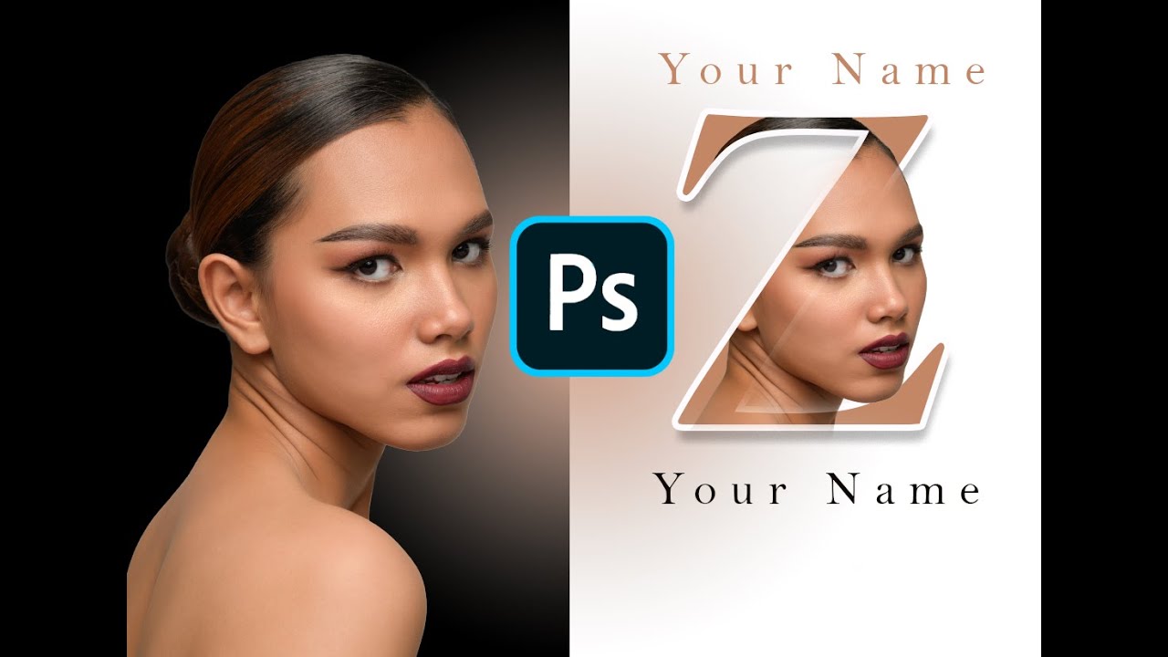 Letter Portrait Design in Photoshop Tutorial | School of Art - YouTube