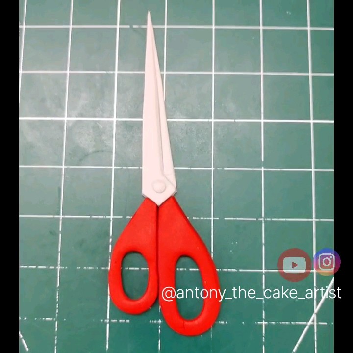 how to make scissors with fondant | cake | cakes #shorts #ytshorts # ...