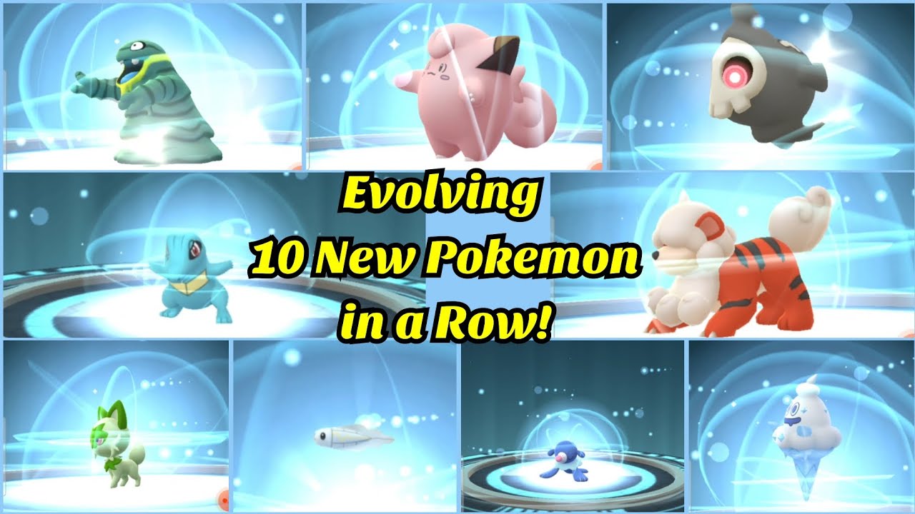 Evolving 10 New Pokemon in a Row! #pokemongo - YouTube