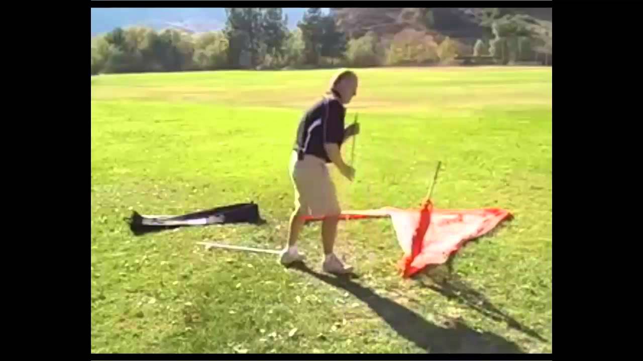 HOW TO SET UP A BOWNET PORTABLE LACROSSE GOAL - YouTube