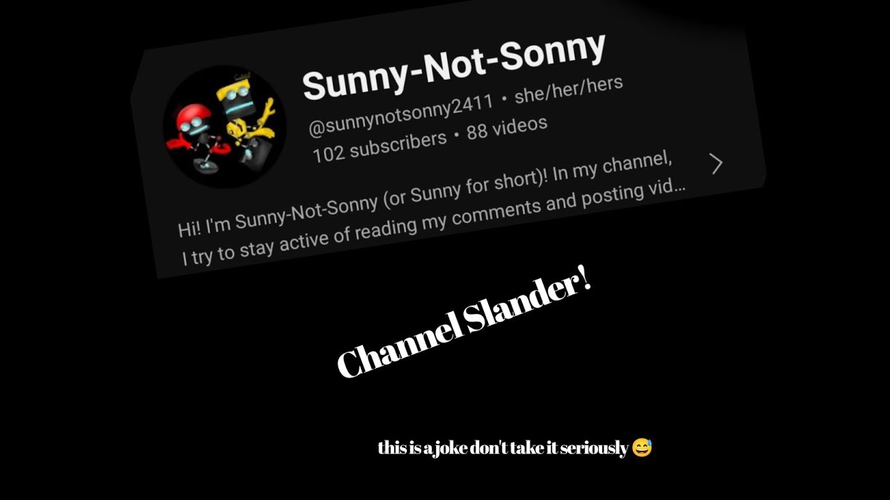 Sunny-Not-Sonny channel slander! (part one) - YouTube