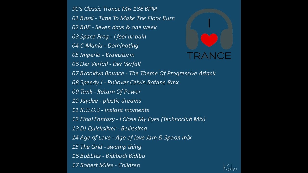 90's Classic Trance Mix 136 BPM - YouTube