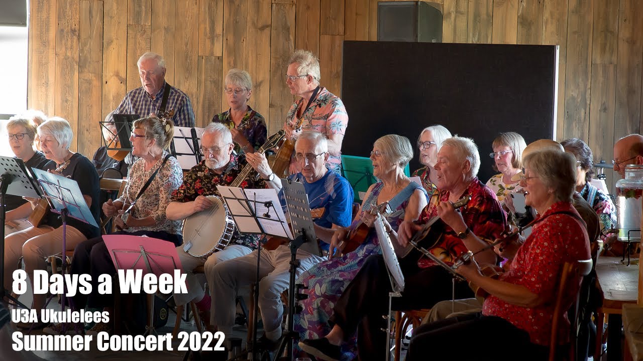 8 Days a Week - U3A Ukulelees - Summer Concert 2022 - YouTube