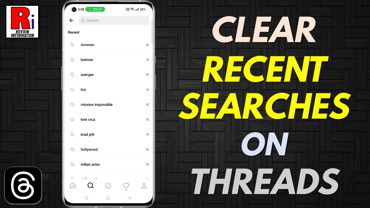 how to Clear Your Recent Search History on Threads - YouTube