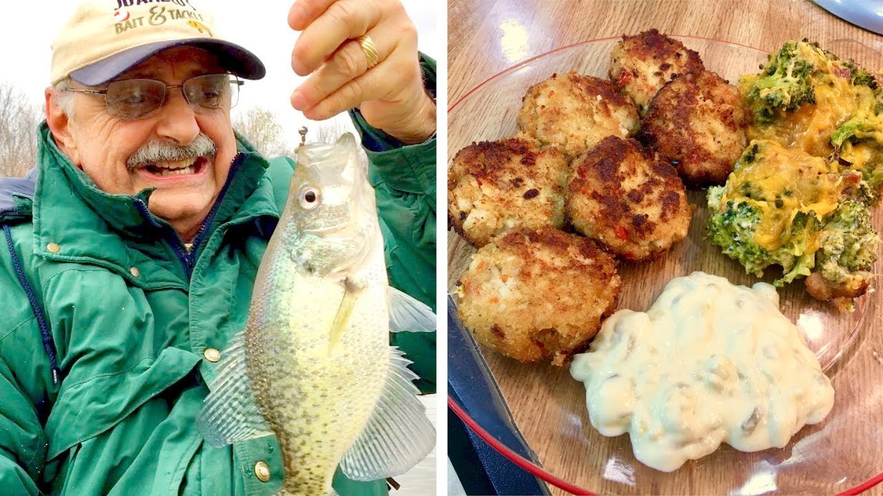 Fishing for Crappie Cakes (in the snow flakes) - YouTube