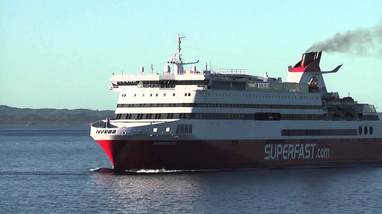Superfast II Ferry Boat heading towards the port of Igoumenitsa, Greece ...