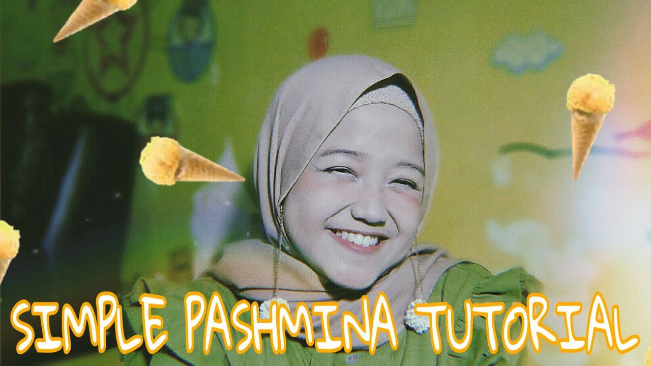 SIMPLE PASHMINA TUTORIAL ♥ - YouTube