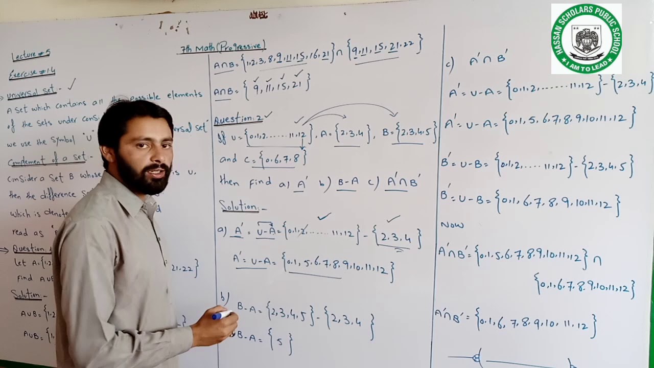 Lecture 5, exercise 1.4, 7th math(progressive) - YouTube