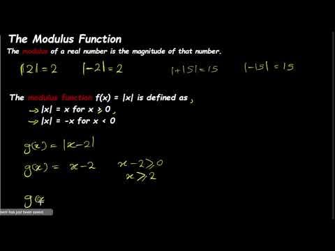 Modulus Functions - definition / intro - YouTube