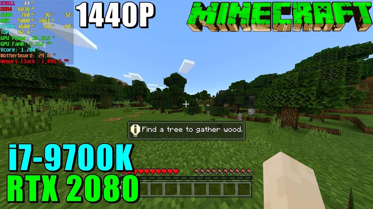 Minecraft RTX 2080 & 9700K@4.6GHz | Max Settings 1440P - YouTube