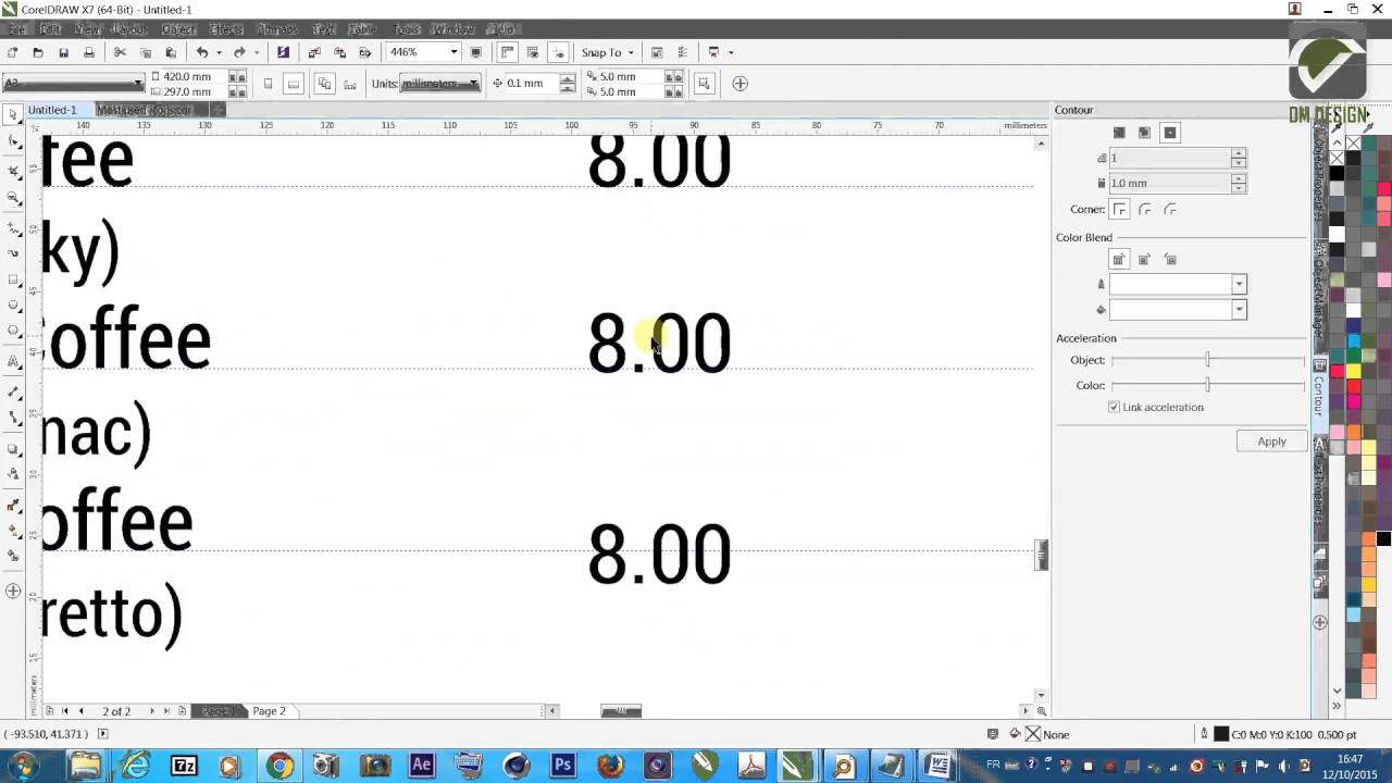 Making of menu from Scratch Using Corel Draw - YouTube