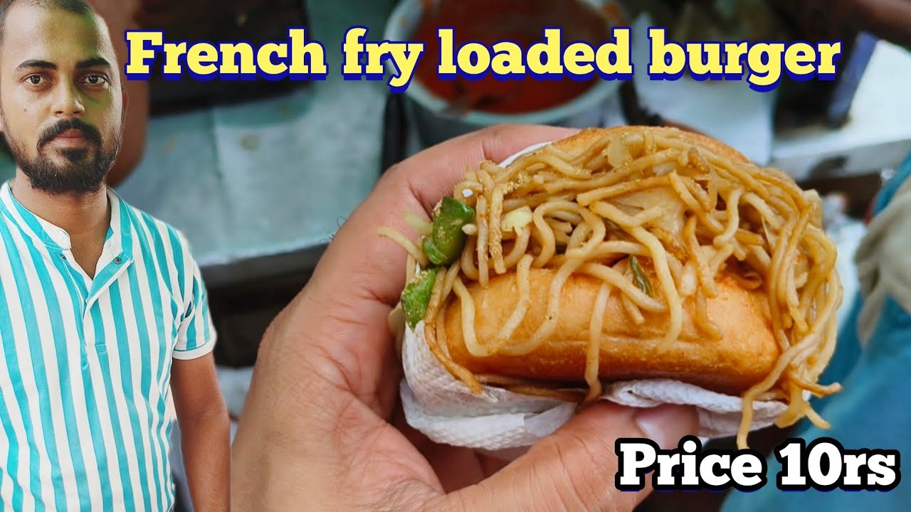 Indian Street Food 😍 Spring Roll 🌯 Veg Noodles 🍜 French Fries Burger 🍔 ...