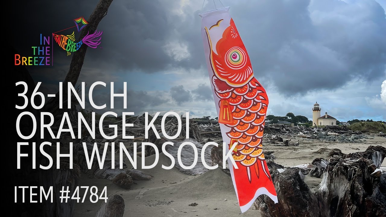 36-Inch Orange Koi Fish Windsock | Wholesale Garden Décor | In the ...
