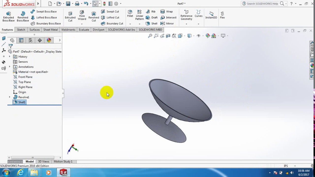 how to make a stylish glass in solidworks 2016 - in english - YouTube