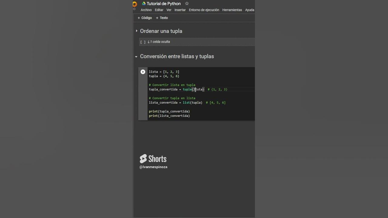 ¿Cómo Convertir Listas en Tuplas y Viceversa en Python? Aprendiendo a ...