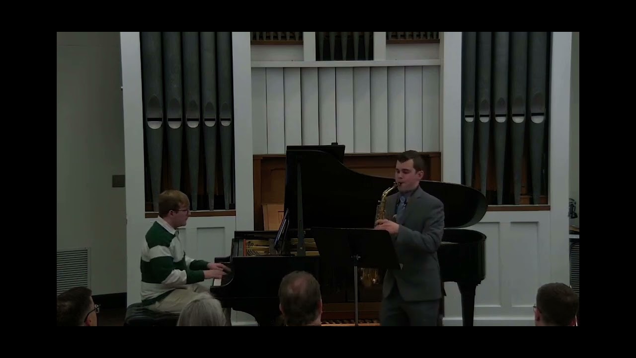 Sam McLaughlin on Piano with Joshua Letendre on Alto Sax - Fantasia by Eric Ewazen - YouTube