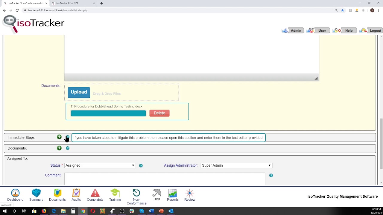 How to log a non-conformance in the isoTracker non-conformance module ...