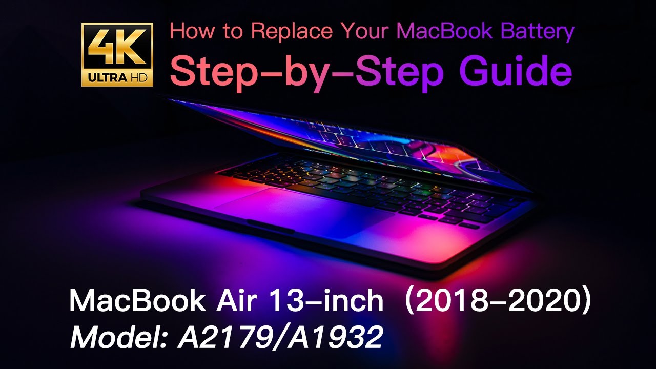 How to replace the battery for MacBook Air 13-inch A2179 2020 - YouTube