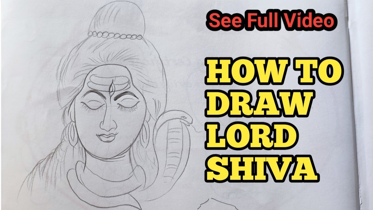 How to draw Lord Shiva step by step|bhagwan maheshara drawing - YouTube