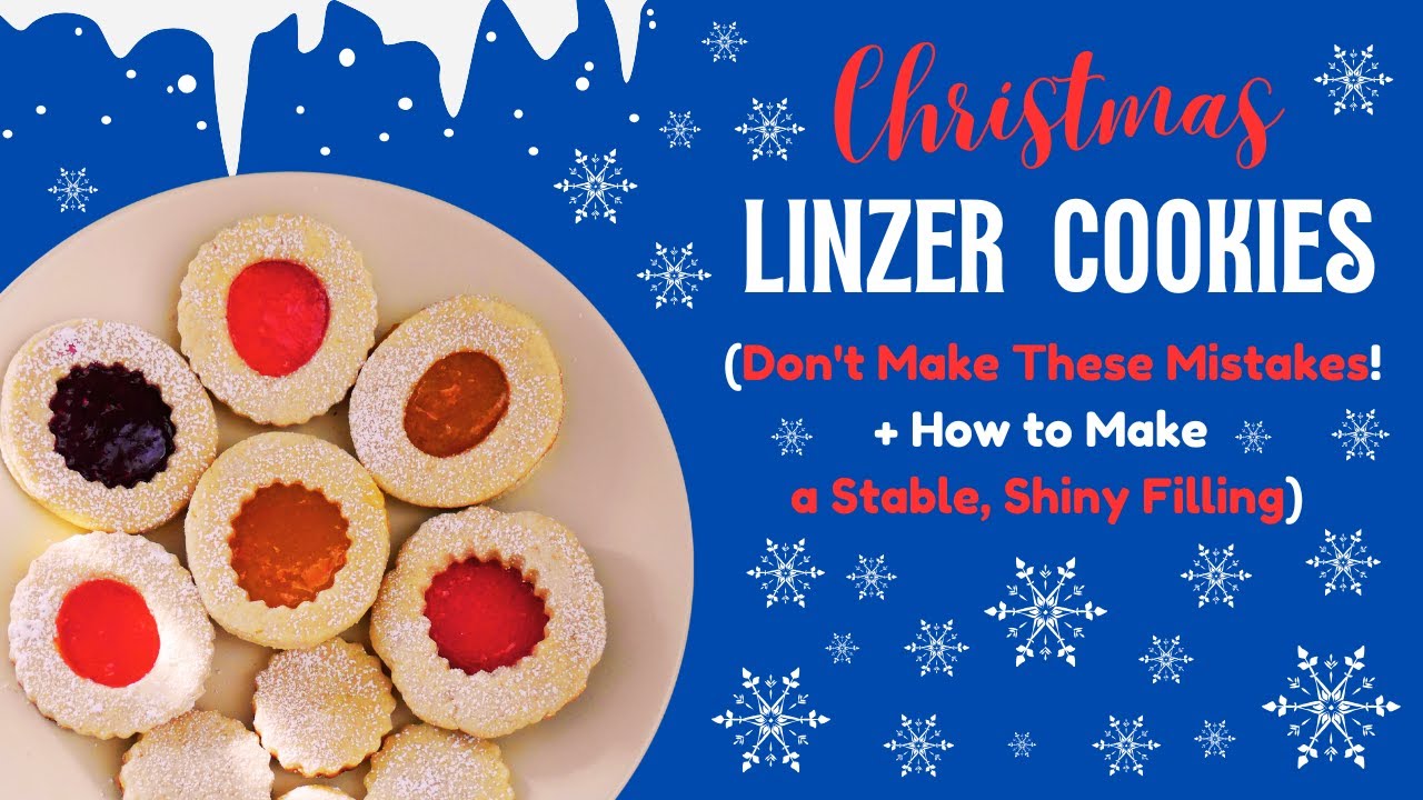 Christmas Linzer Cookies. How to Make Stable, Shiny Filling - YouTube