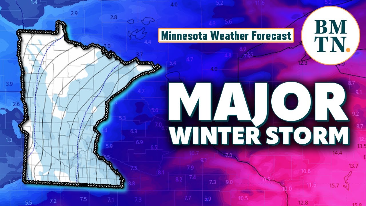 MAJOR winter storm on track to SLAM Minnesota - YouTube