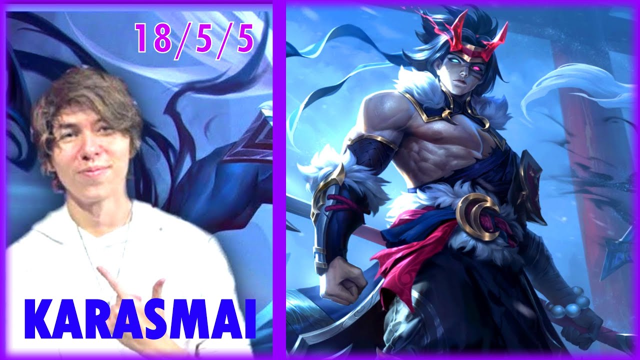 KARASMAI KAYN GOD JUNGLE GAMEPLAY 18/5/5 CLEAN GAME - YouTube