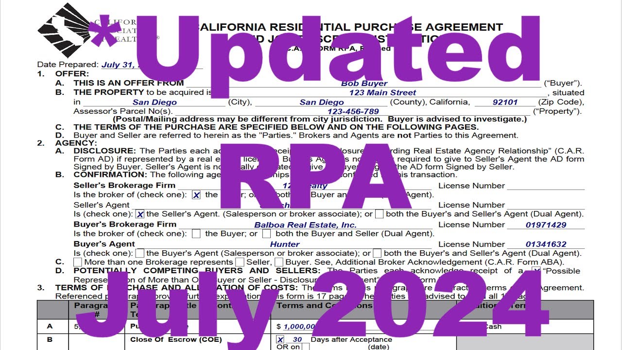 REVISED July 2024 California Residential Purchase Agreement And revised-july-2024-california-residential-purchase-agreement-and