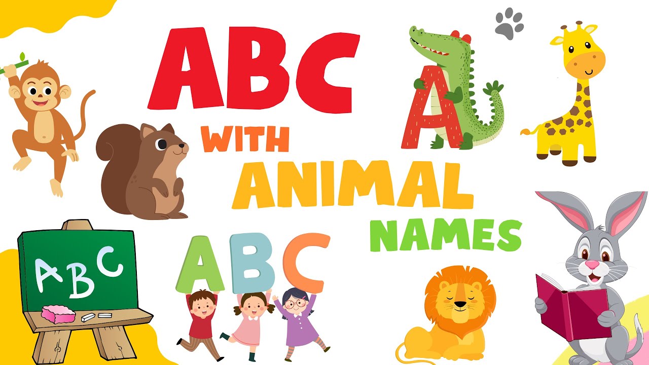 ABC | ABCD for Animals | Learn Alphabets with Animal Names | Kids ...