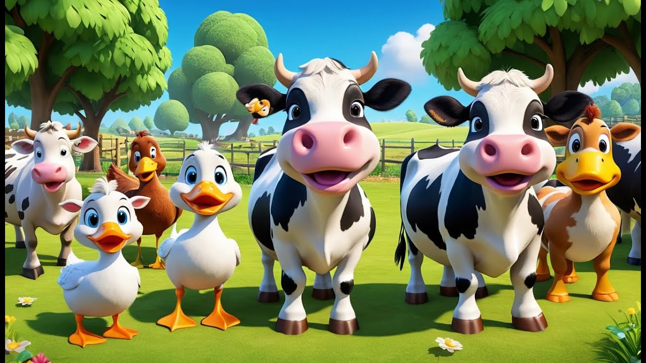 Cows Go Moo and Ducks Go Quack | Nursery Rhyme for Kids | Catchy Animal ...