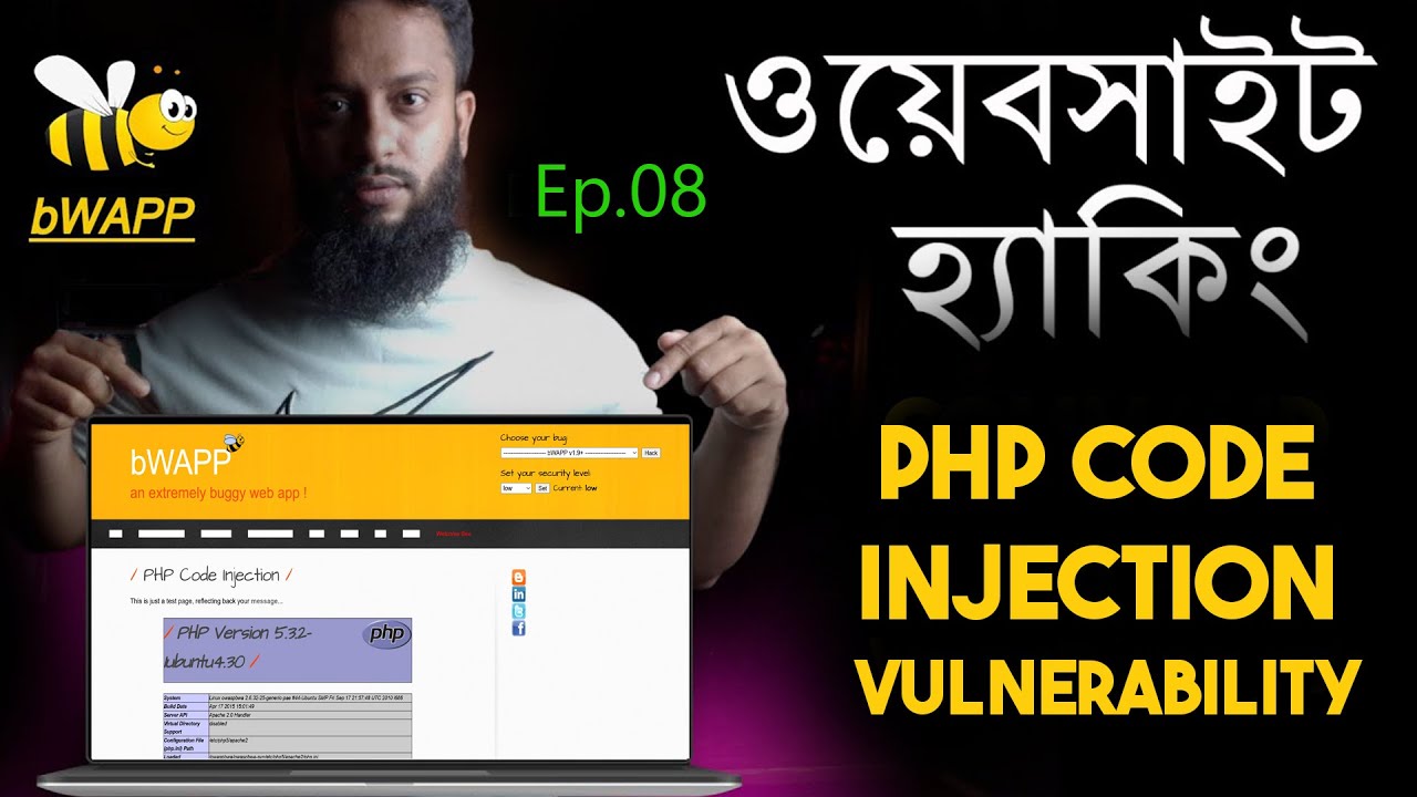 Bwapp Website Hacking Ethically Ep08 Php Code Injection Web