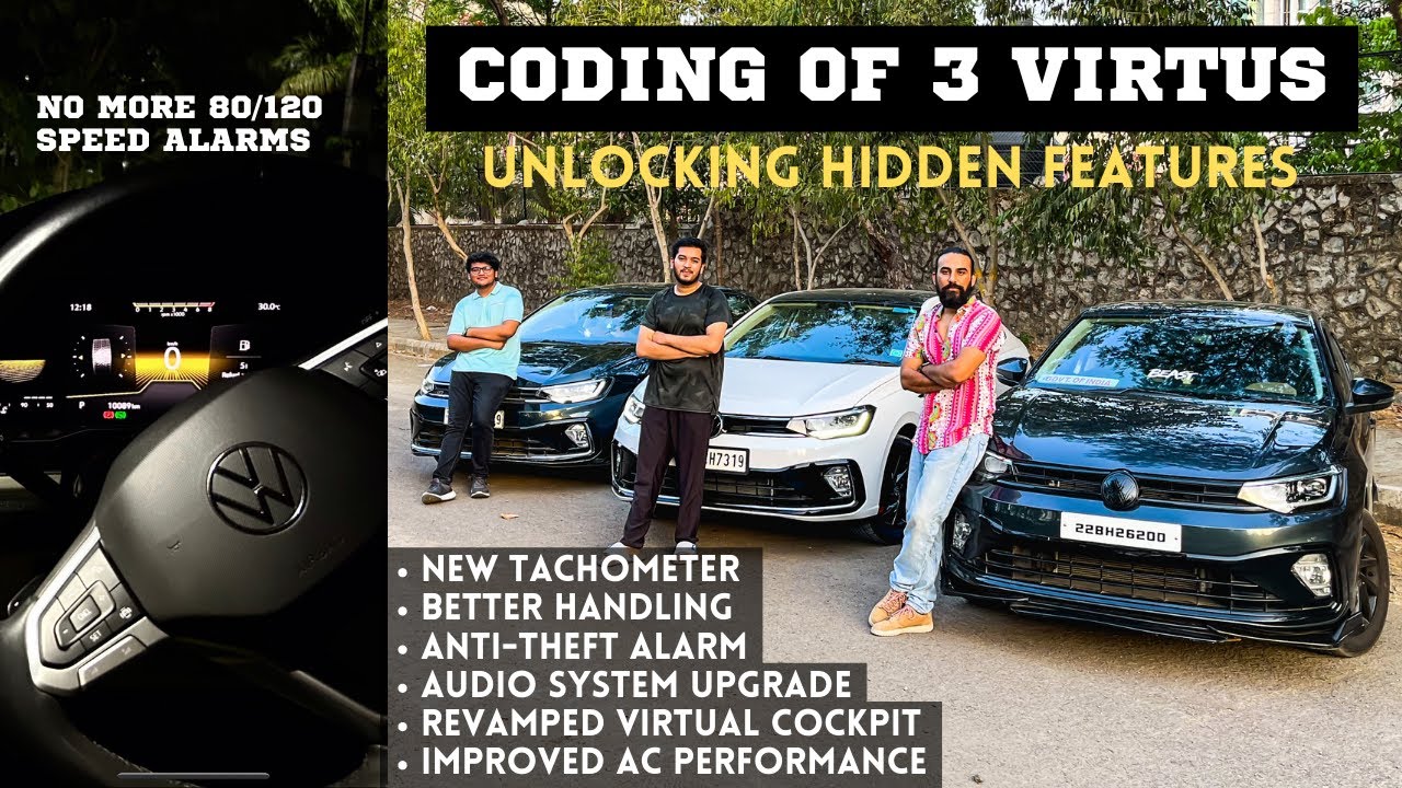 Coding of 3 Virtus With Exciting Hidden Features | Remotely Done By @codemyskoda | Volkswagen ...