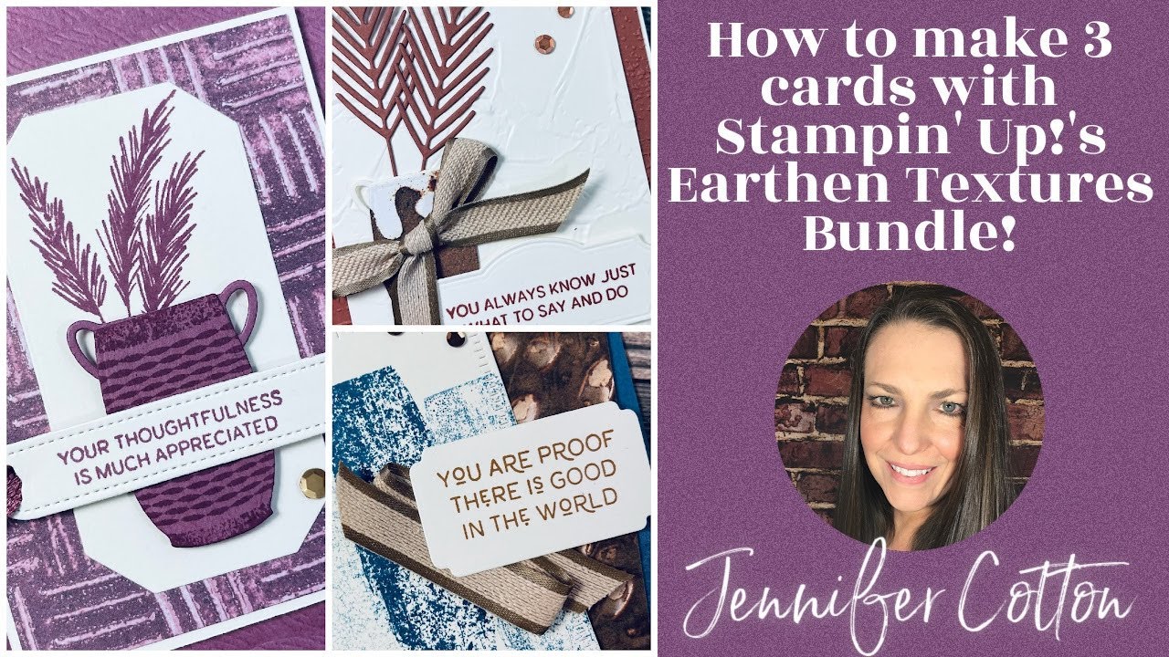 Free Card Class with the Earthen Textures Bundle! - YouTube